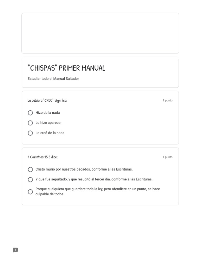 Chispas - Primer Manual PDF | PDF