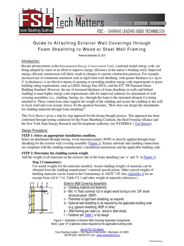 Designing Effective Attachments for Exterior Wall Cladding Through ...