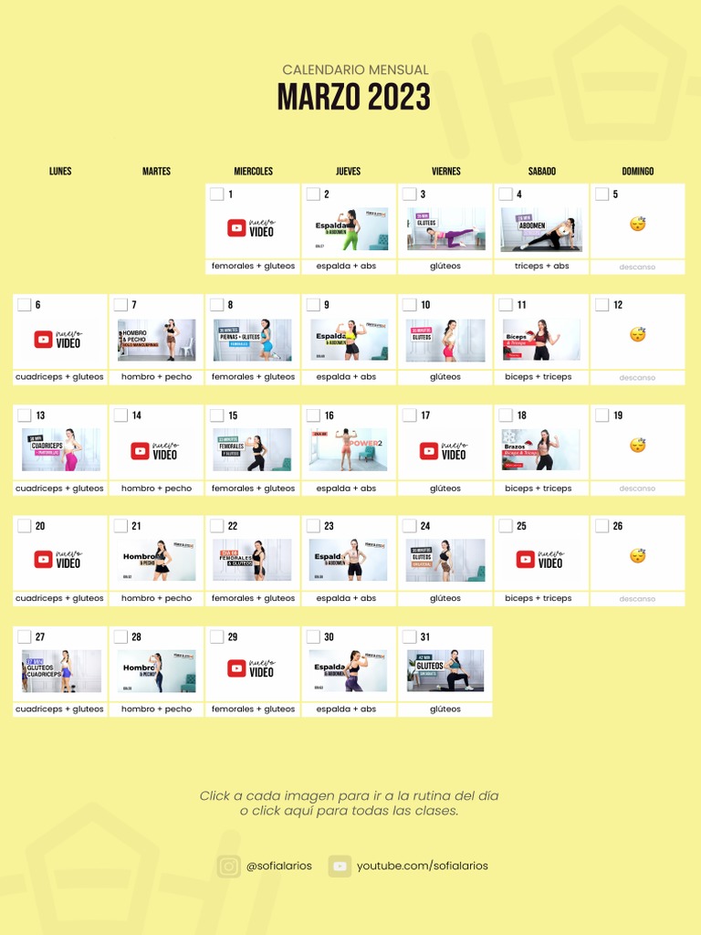 Calendario de Marzo - Sofia Larios | PDF