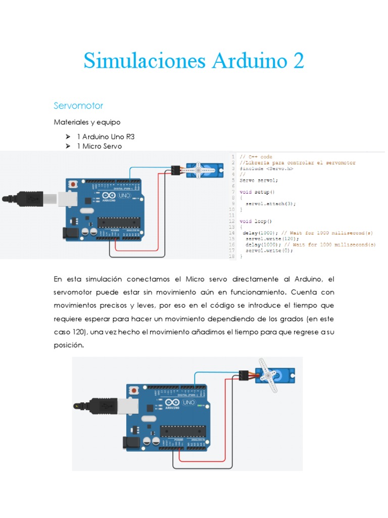 Simulaciones Arduino 2. Sánchez Carrera Lizbeth AM2 | PDF