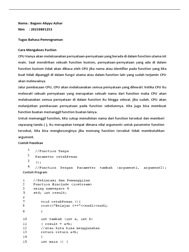 Tugas 12 Bahasa Pemrograman | PDF