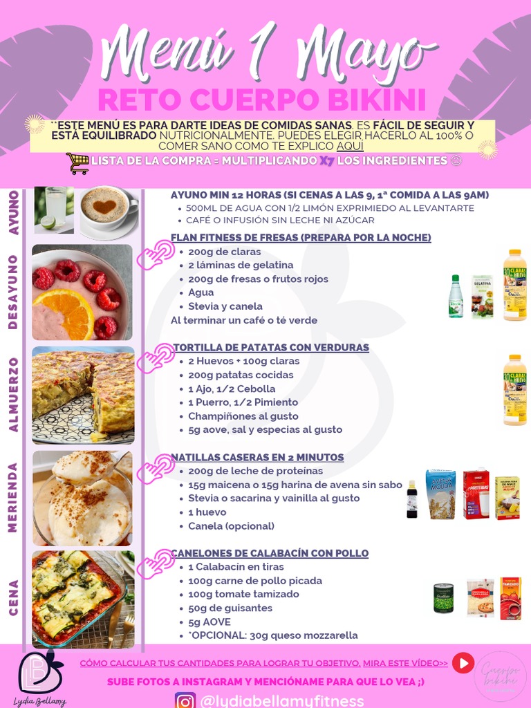 Menú Fitness 1 | PDF