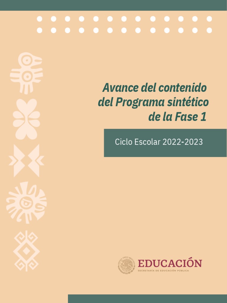 Avance Programa Sintético Fase 1 PDF | PDF