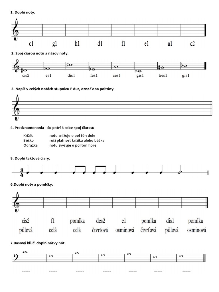 Hudobná náuka - opakovanie.docx | PDF
