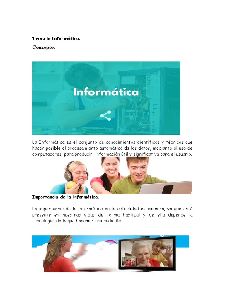 LA INFORMÁTICA.docx | PDF