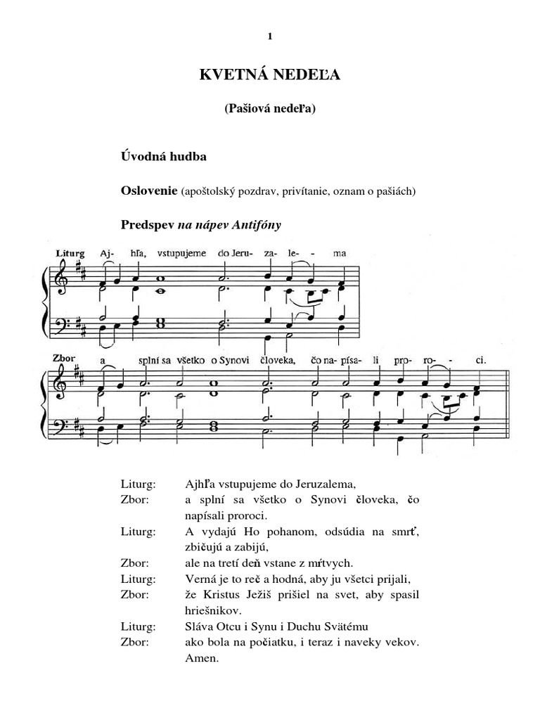 Kvetná nedeľa | PDF