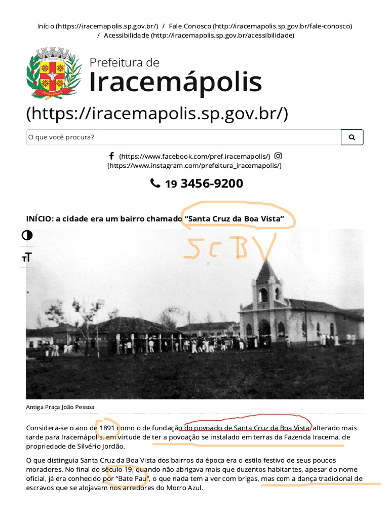 História Iracemapolis | PDF