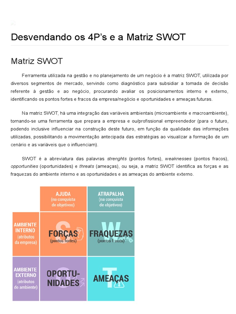 Matriz SWOT PDF | PDF