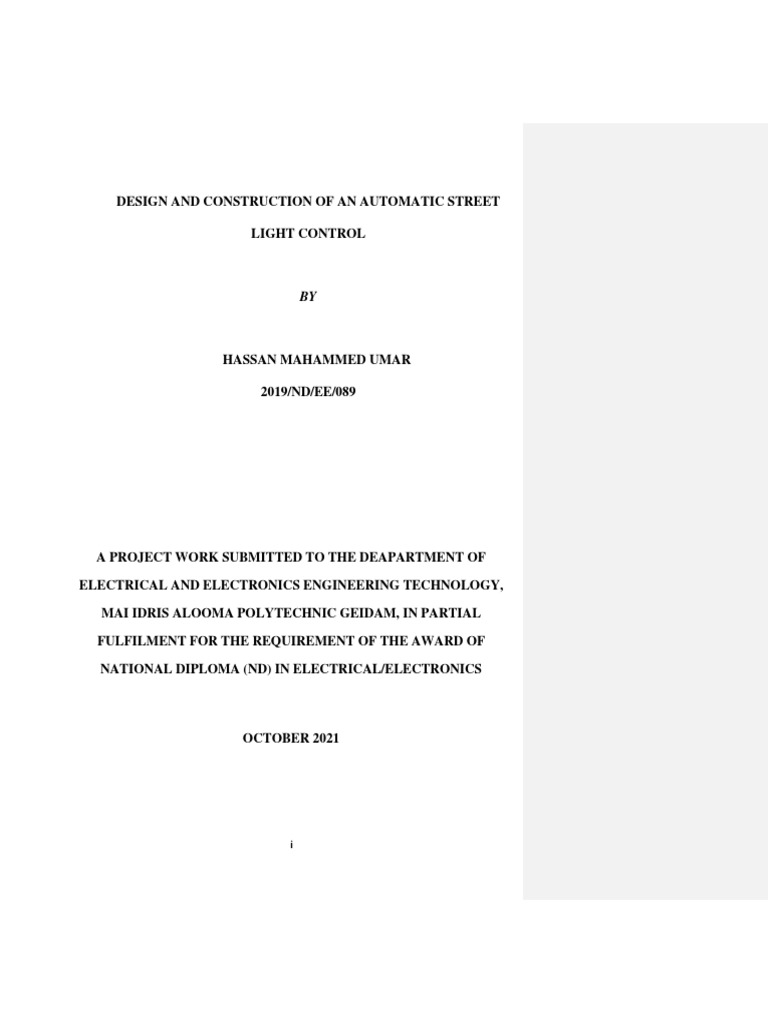 12 Design and Construction of Automatic Street Light Control 12 | PDF