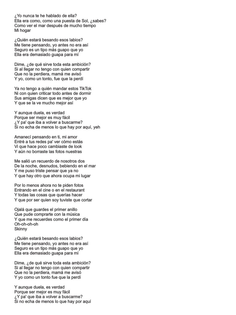 Lo Que Hay Por Aqui Letra Rels B PDF PDF