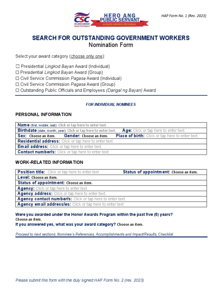 HAP Form No. 1 (Rev. 2023) | PDF