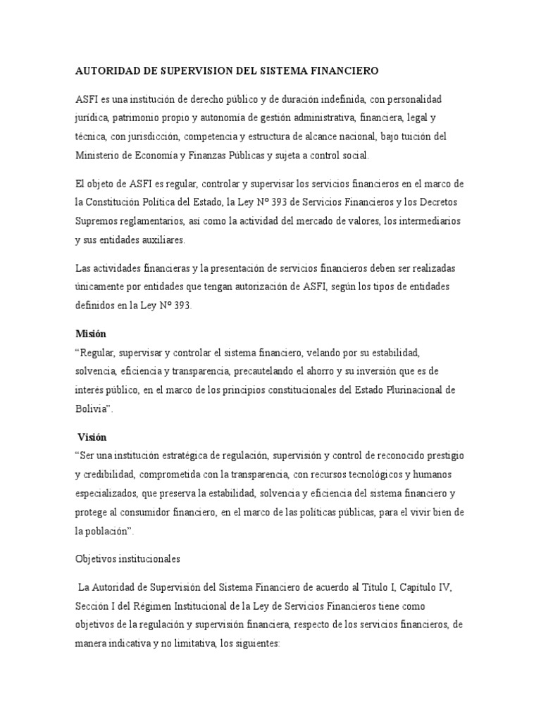 Autoridad de Supervision Del Sistema Financiero | PDF