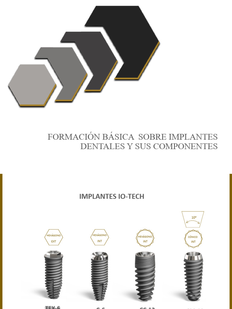 Formación sobre Implantes Dentales IO-TECH | PDF | Hueso | Titanio