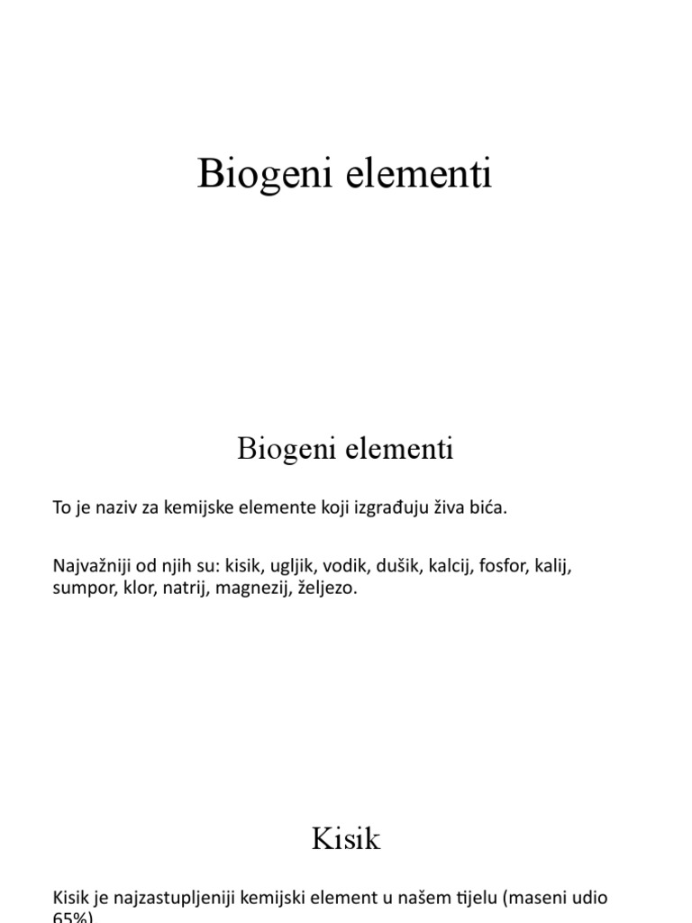 7 - Biogeni Elementi | PDF