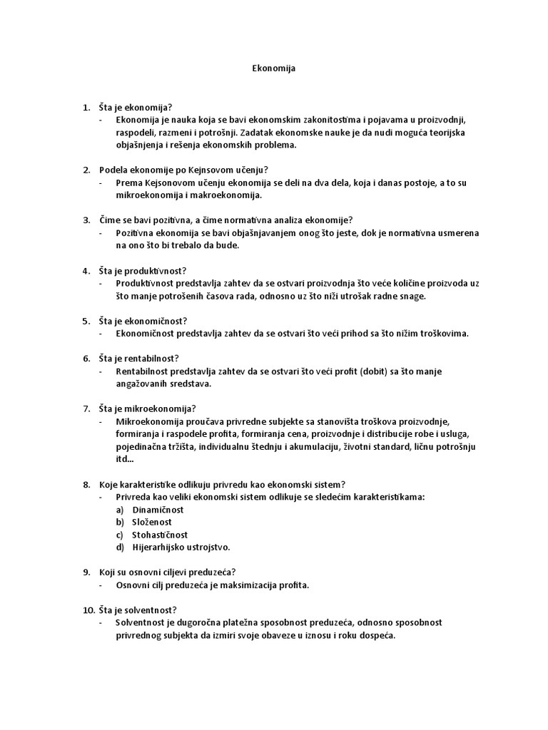 Ekonomija | PDF