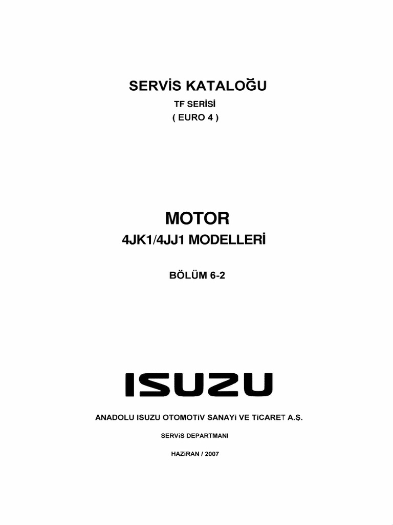 Isuzu Dmax Service Euro 4 PDF | PDF