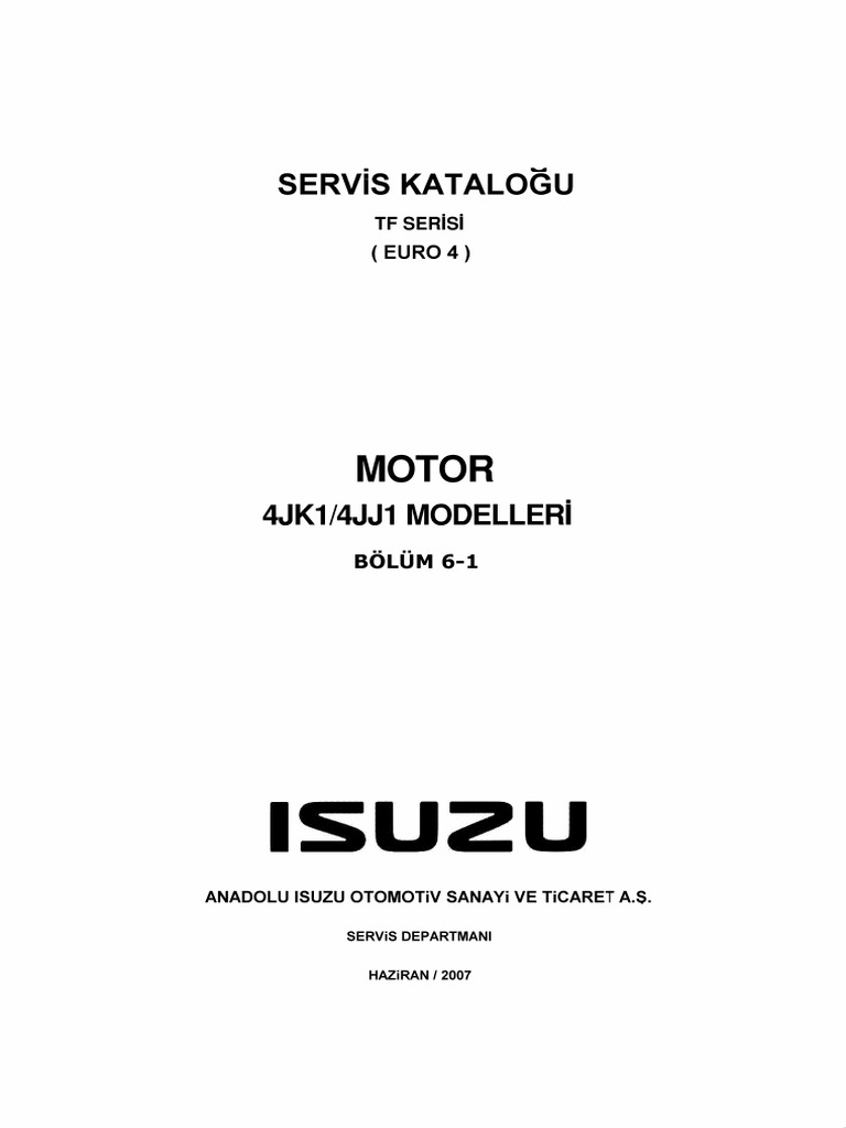 Isuzu Dmax Service Euro 4 PDF | PDF