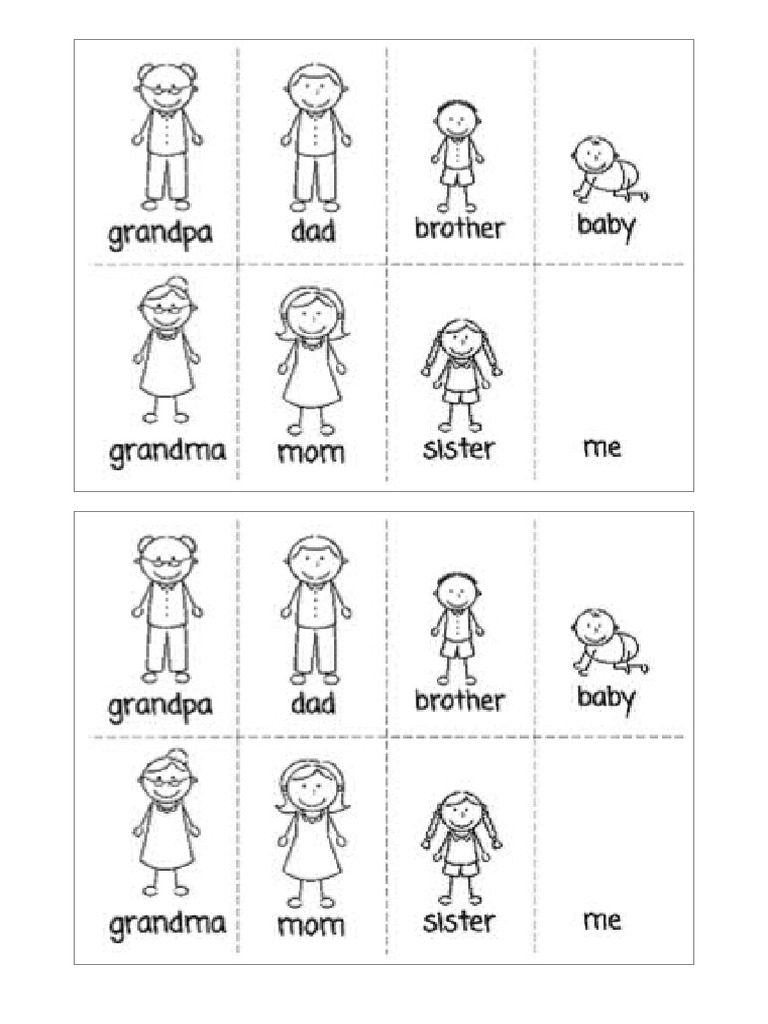 Family Members Coloring Sheet | PDF