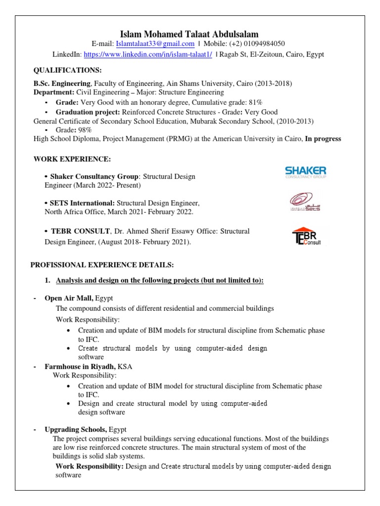 Islam Talaat PDF | PDF | Engineering