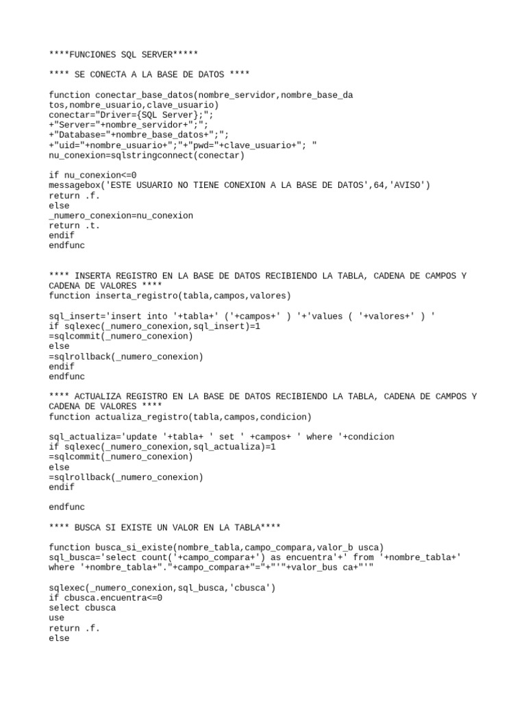 Conectar A SQL Con VFP | PDF | SQL | Modelo de datos