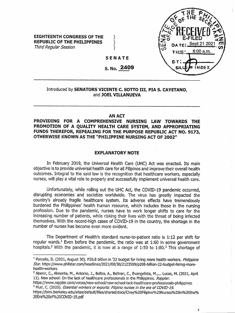 Senate No 2409 PDF | PDF