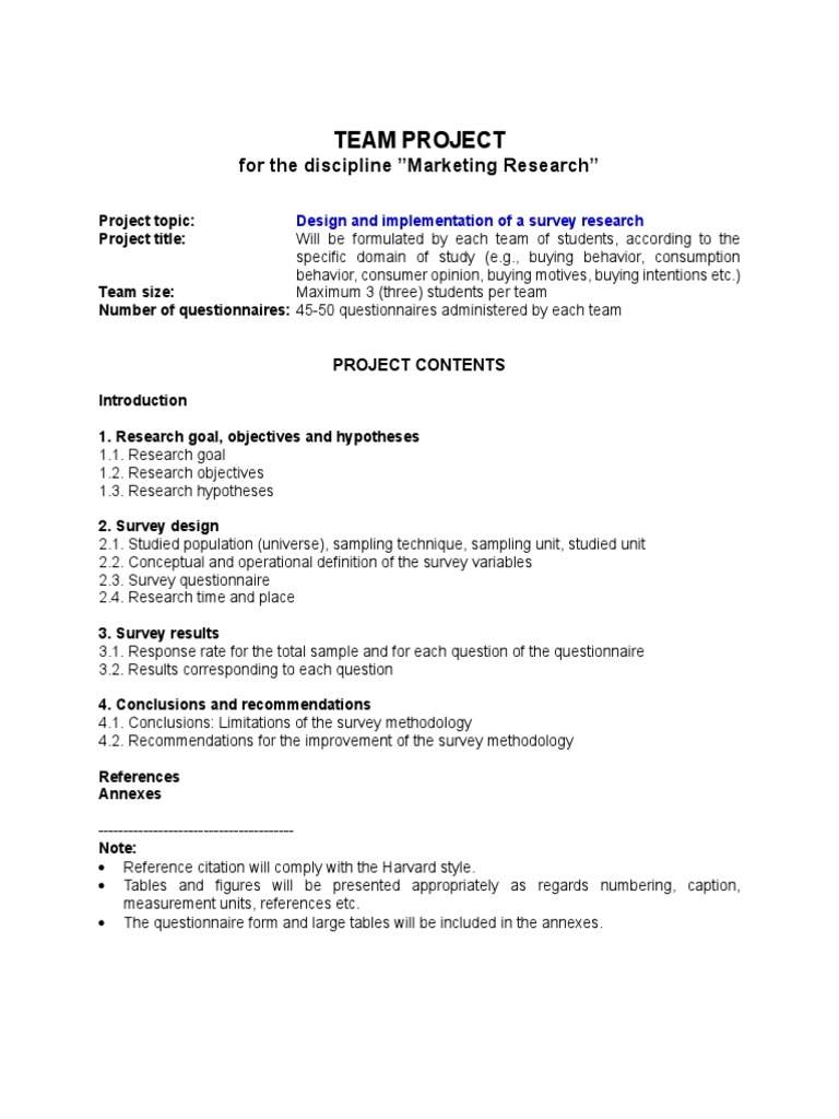 Marketing Research - Team Project PDF | PDF