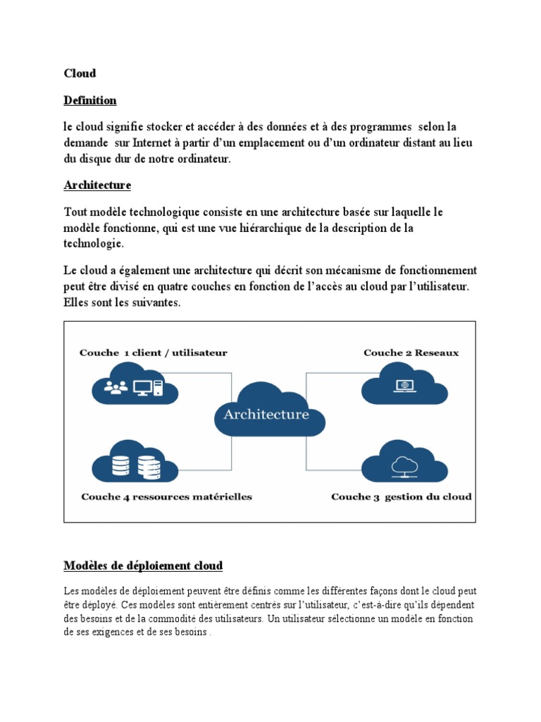 Comprendre le Cloud et ses Modèles | PDF