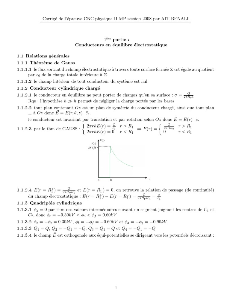 CNC MP 2008 Physique 2 Corrige | PDF | Électrotechnique | Électromagnétisme