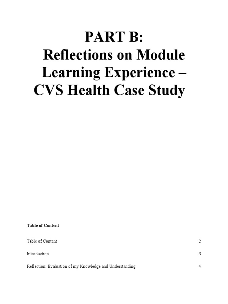 CVS Reflection | PDF