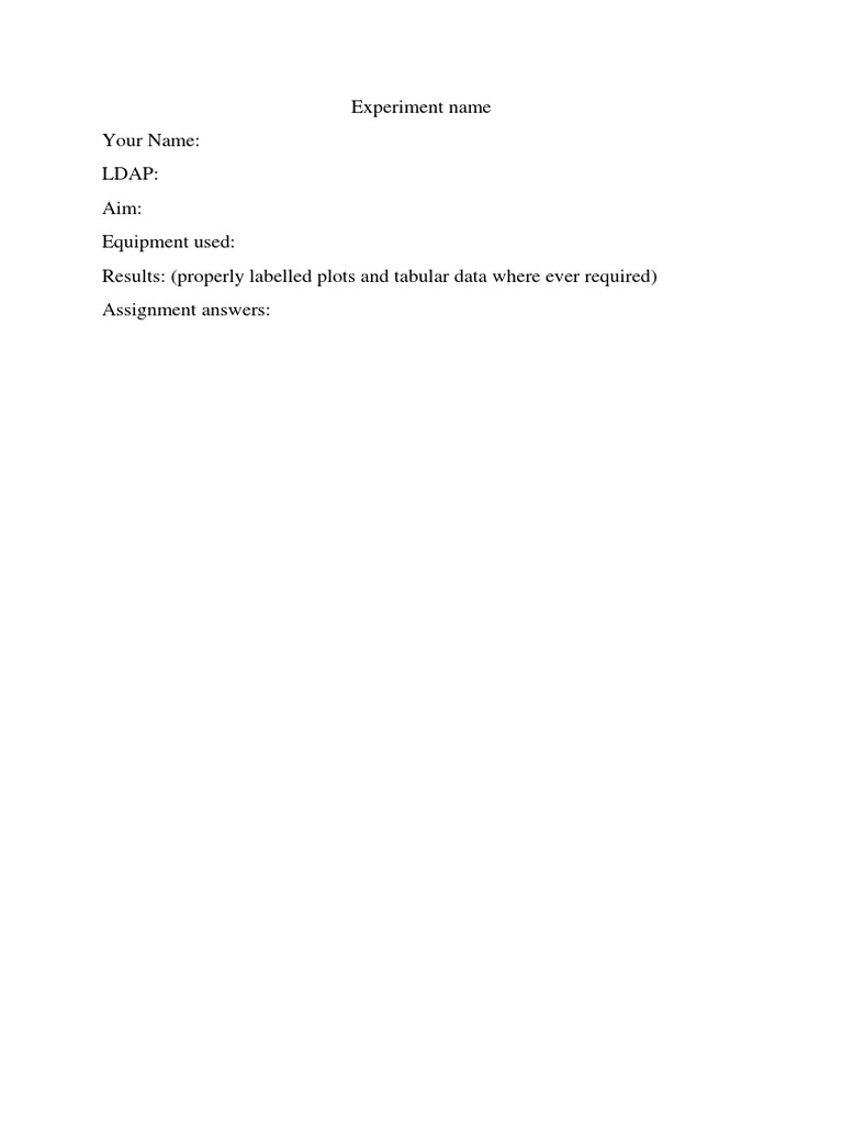 Lab Report Format PDF PDF