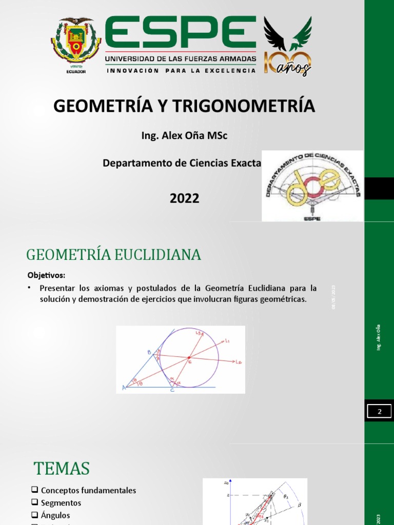 Geometría Euclidiana Básica | PDF | Triángulo | Prueba matemática