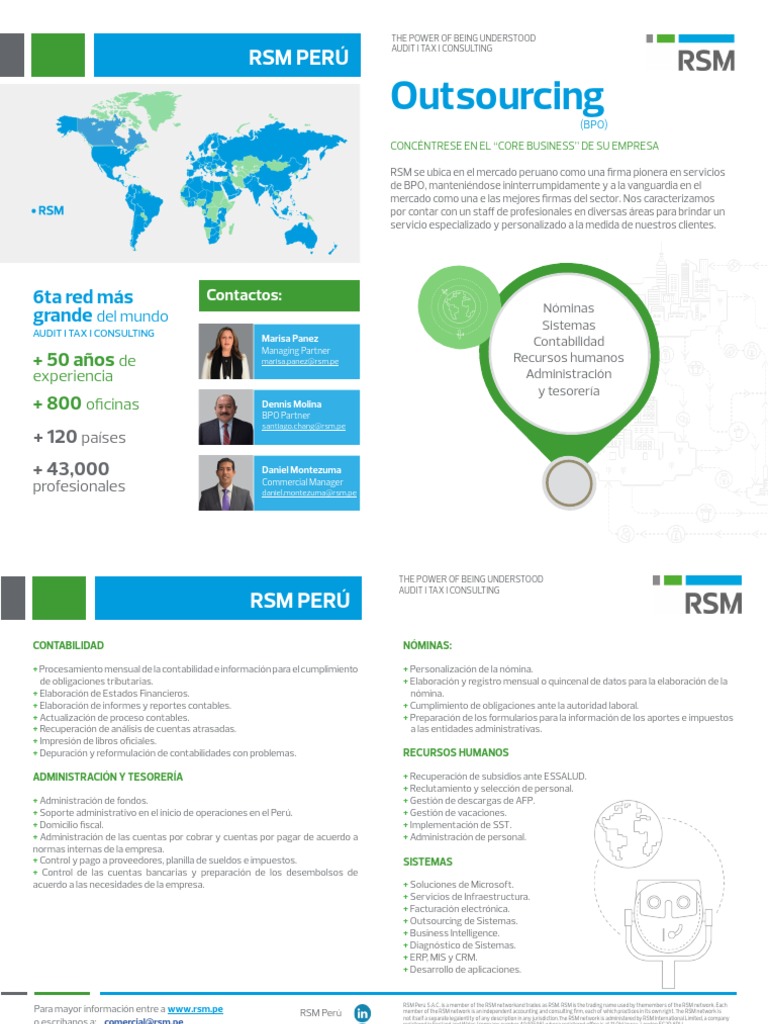 Brochure Outsourcing | PDF | Gestión de recursos humanos | Contabilidad