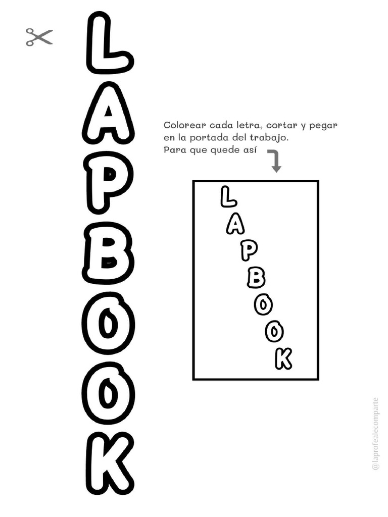 Lapbook Modelo Foldables Tema Libre ByN Editable @laprofealecomparte | PDF