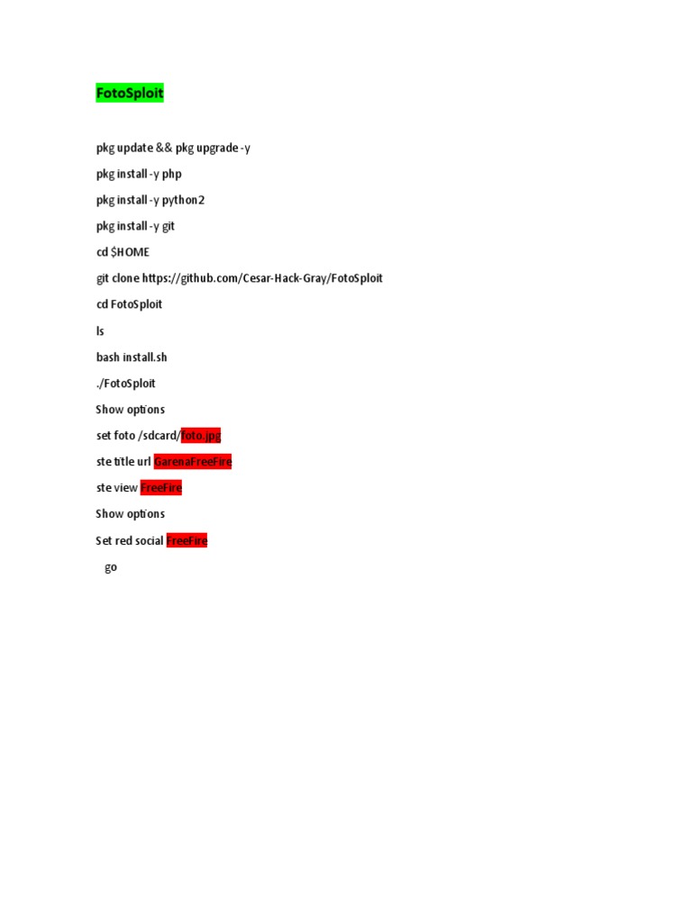 FotoSploit, Termux | PDF
