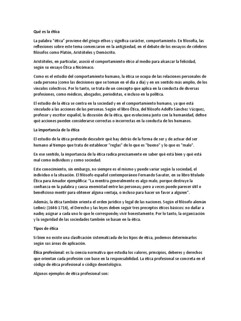 Qué Es La Ética | PDF