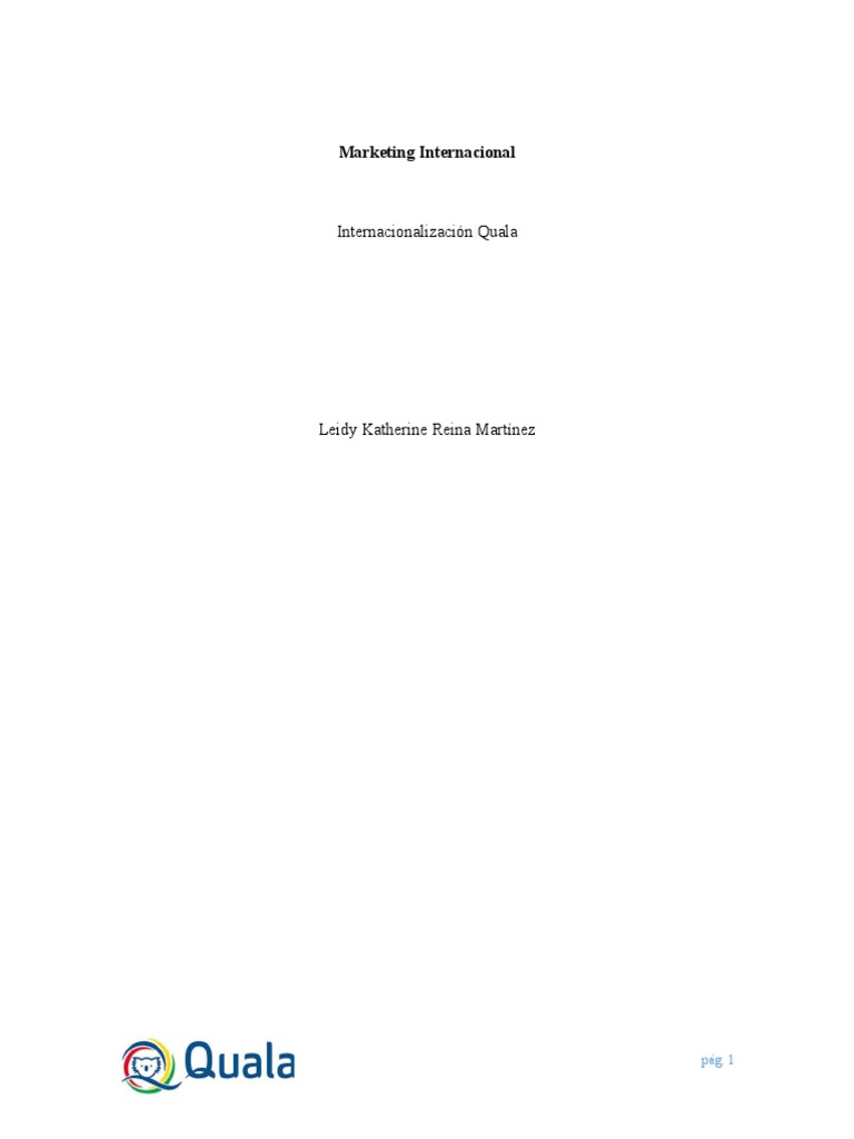 Estrategias de Internacionalización de Quala | PDF | Exportaciones ...