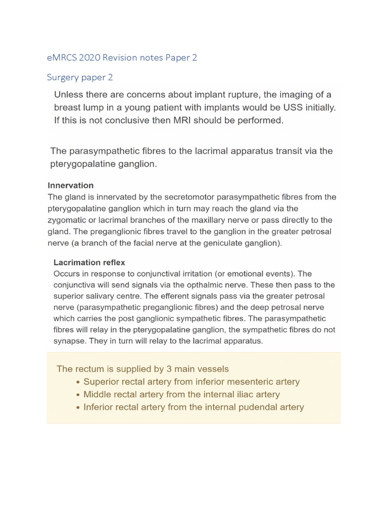 emrcs revision Surgery paper 2.pdf | PDF