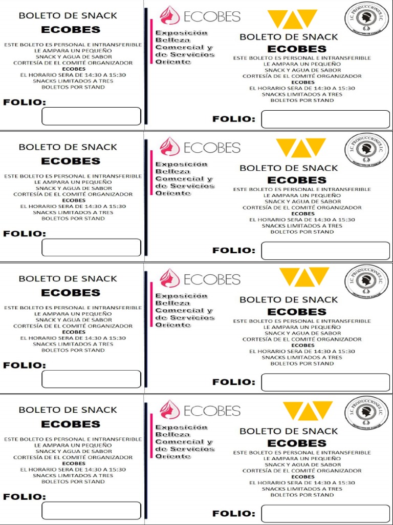 BOLETO SNACK AMARILLO DOMINGO.pdf | PDF