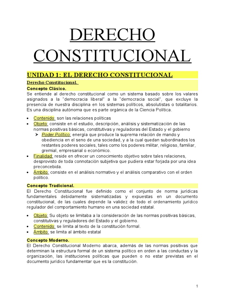 Derecho Constitucional | PDF