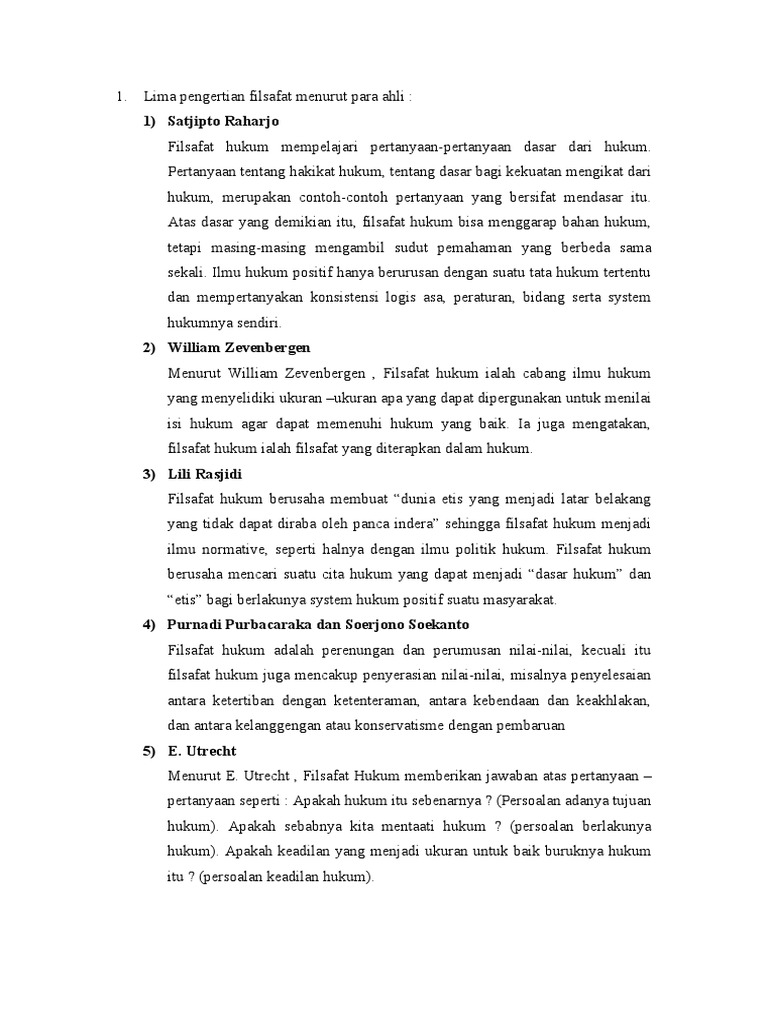 Aspek Utama Filsafat Hukum | PDF