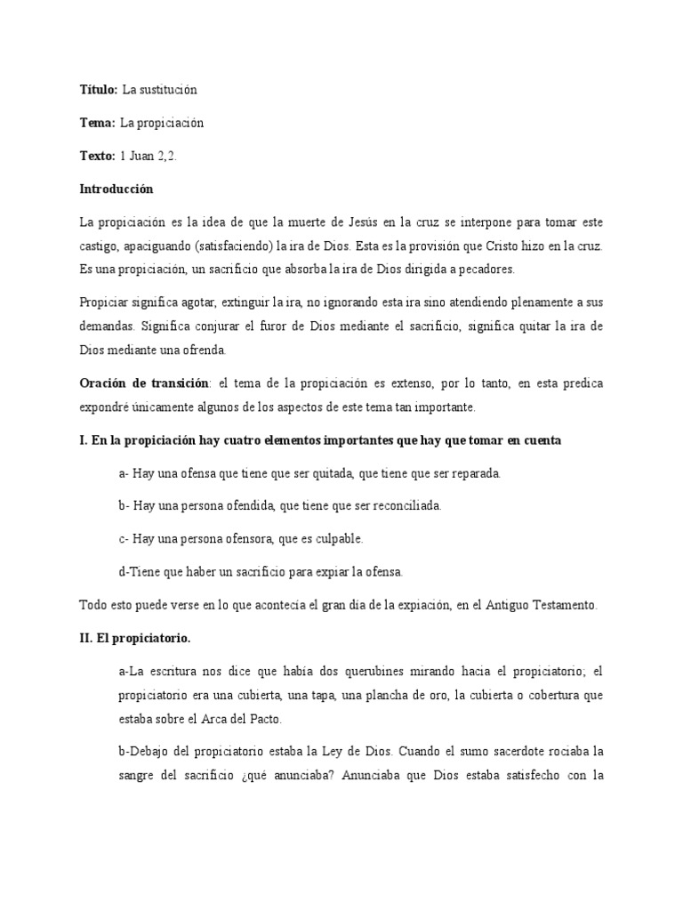 La Propiciacion | PDF