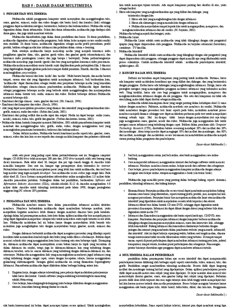 Multimedia Dasar | PDF