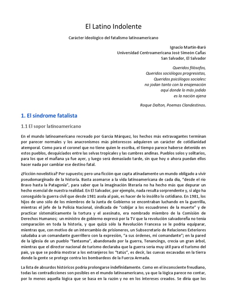 El Latino Indolente Completo | PDF