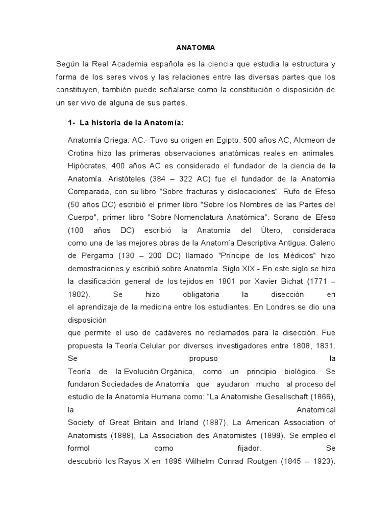 Glosario De Anatomía Humana Pdf