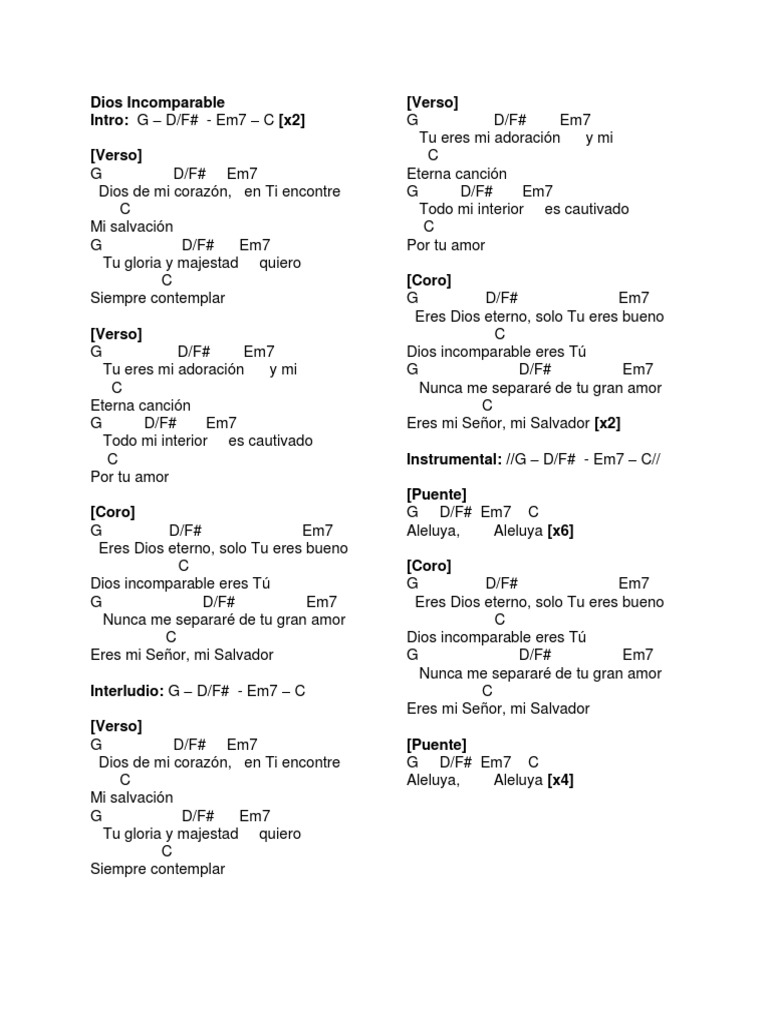 Dios Incomparable PDF | PDF
