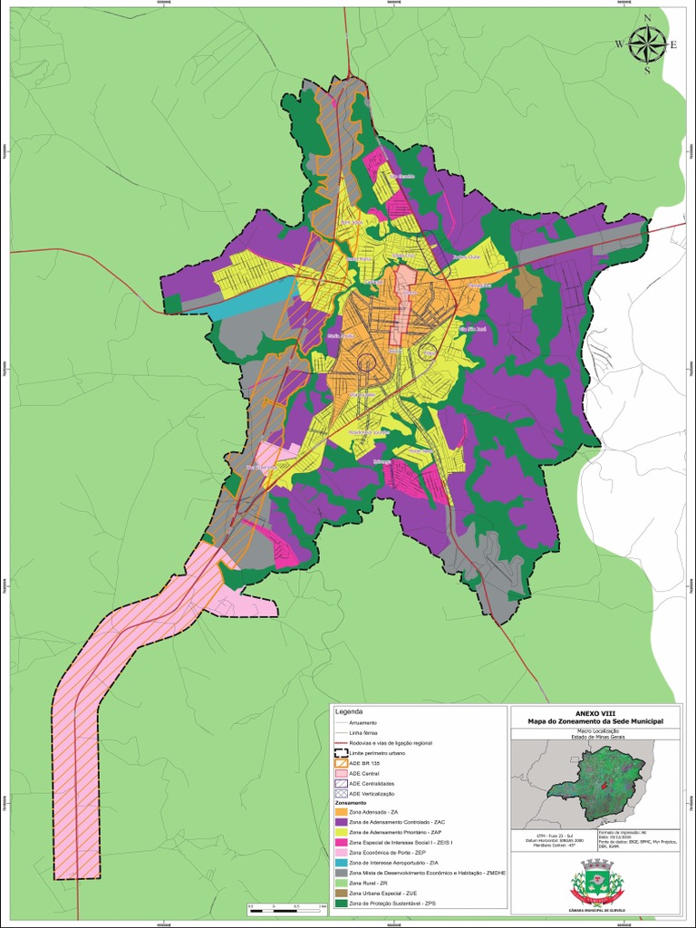 Anexo VIII Mapa Do Zoneamento Sede Municipal PDF | PDF