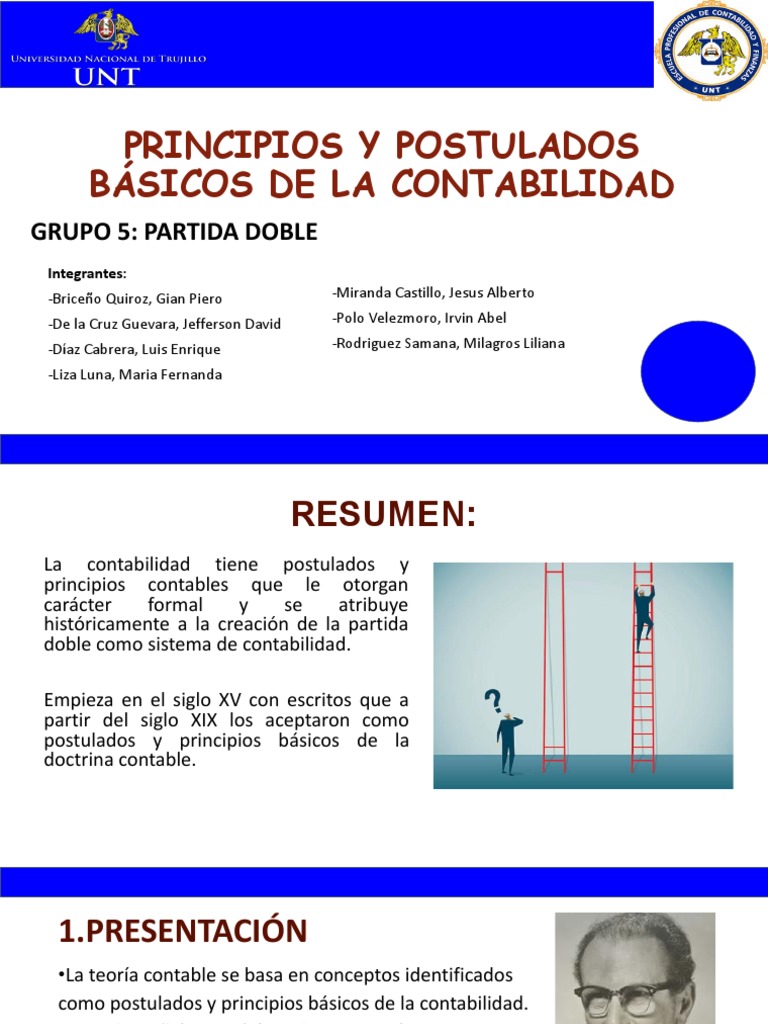 DOCTRINA CONTABLE - PRINCIPIOS Y POSTULADOS BÁSICOS DE CONTABILIDAD.pptx.pdf | PDF