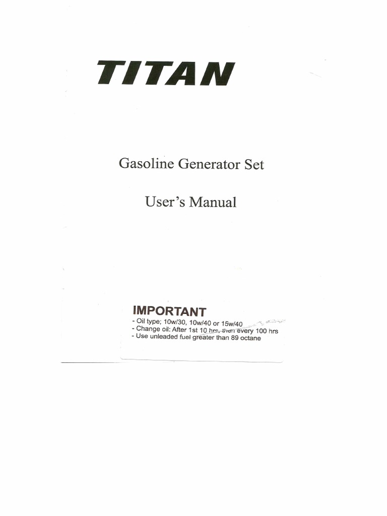 Titan 10000 Generator | PDF