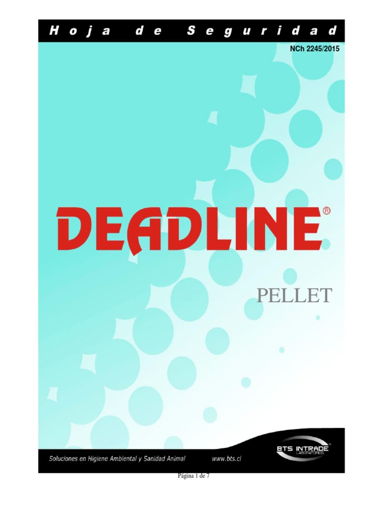 Rodenticida Deadline Pellet: Ficha Técnica | PDF