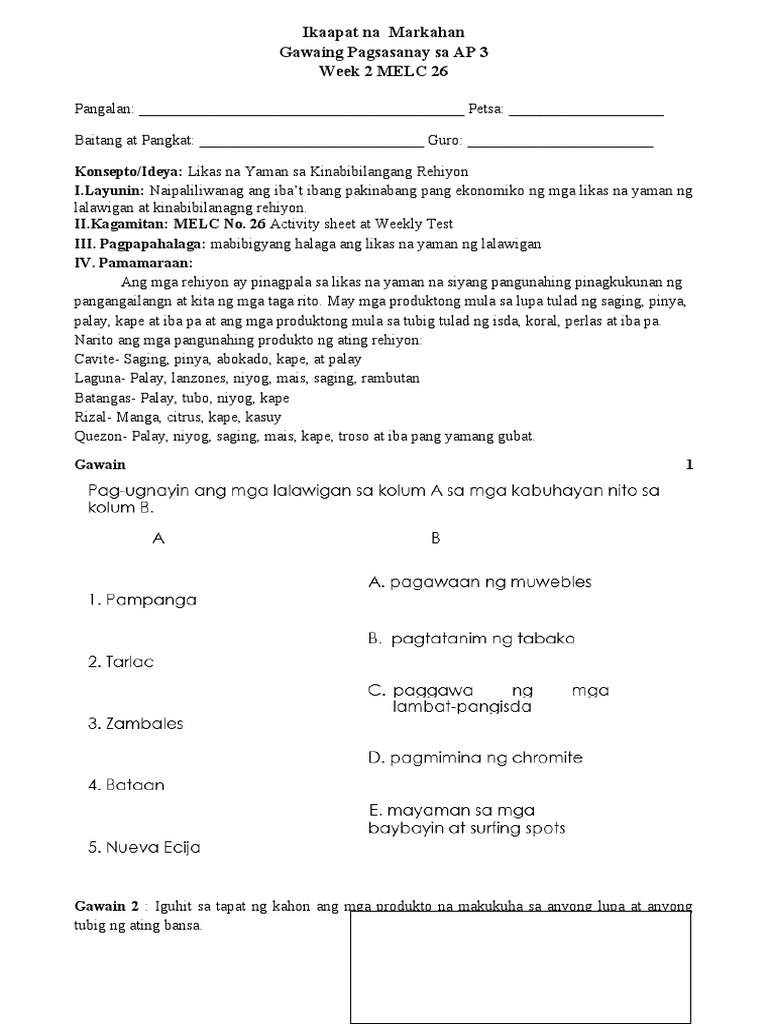 LAS Q4 AP3 MELC Week2.wps | PDF